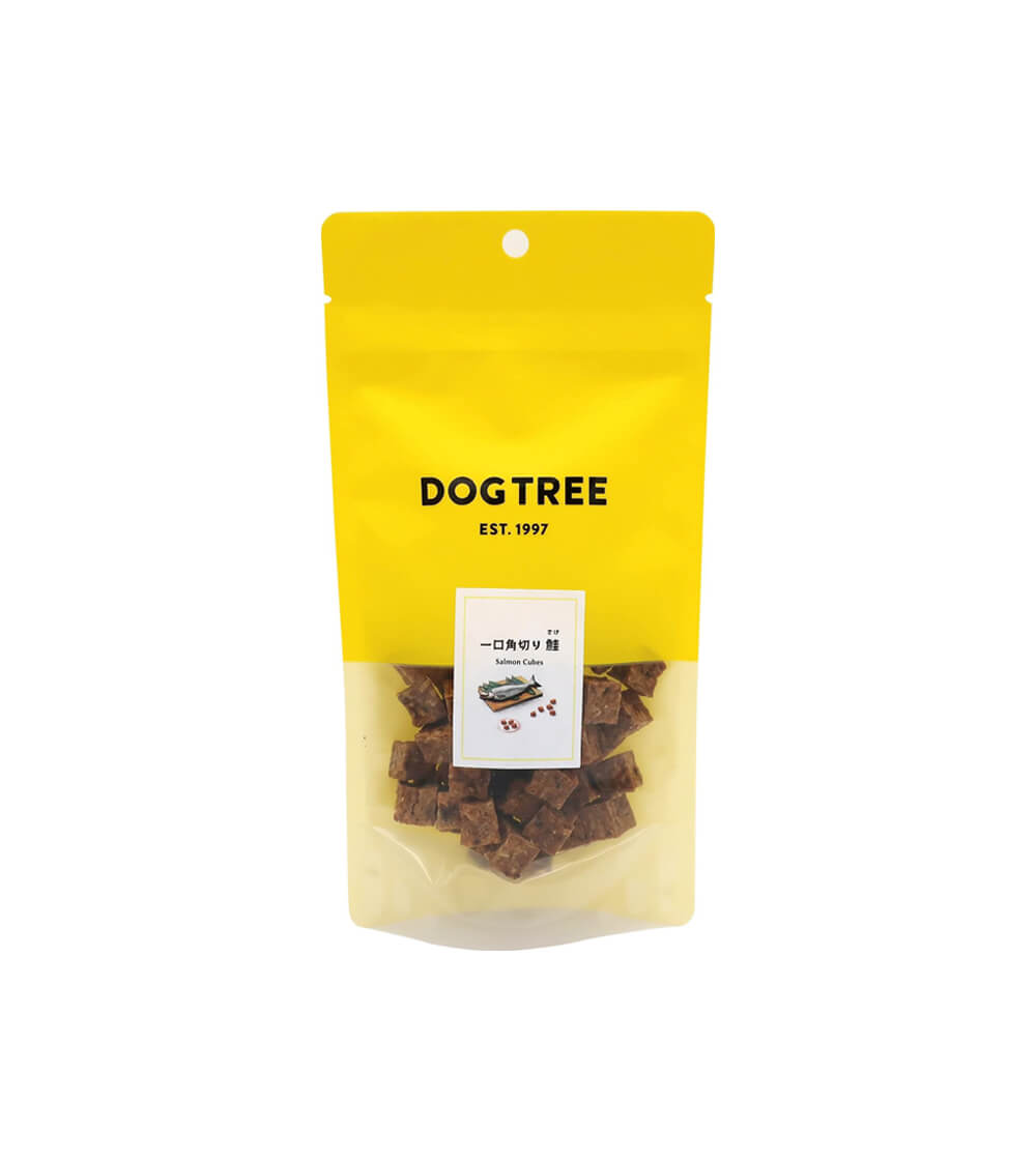 DOG TREE 一口角切り 鮭（さけ）40g – wanco lab.／わんこラボ